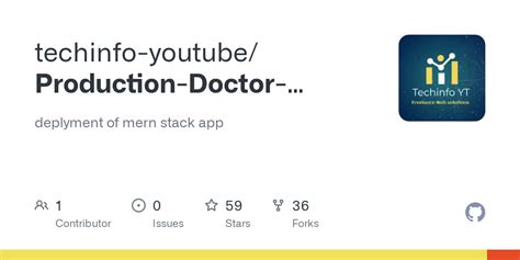 GitHub Techinfo Youtube Production Doctor Appointment System