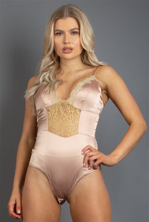Satin Lace Mesh Bodysuit Buy Fashion Wholesale In The Uk