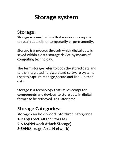 storage system pdf computer data storage computer network
