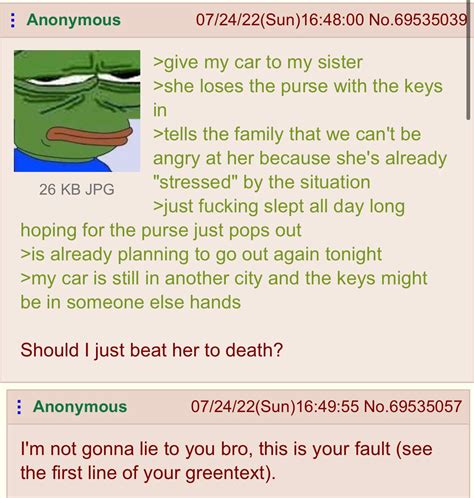 Anon Trusts His Sister Rgreentext Greentext Stories Know Your Meme