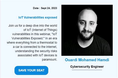 Mohamed Hamdi Ouardi On Linkedin Hack Cybersecurity Iot Mentor
