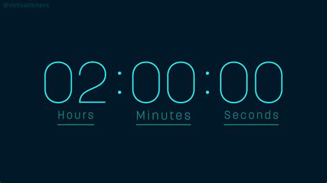 2 Hours Countdown Timer With Alarm And Time Markers Chapters Rounded Blue 120 Min Youtube