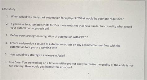 Solved 4 Create And Provide A Couple Of Automation Scripts