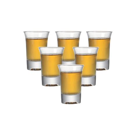 Set Of 6 1 Oz Heavy Base Shot Glasses Lead Free Ma Grandado