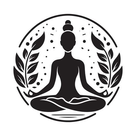 Dynamic Yoga Lotus Pose Silhouette 52725414 Vector Art At Vecteezy