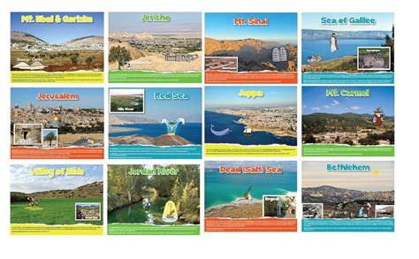 Bible Story Places Poster Set Of 12 Bible Story Map Uk