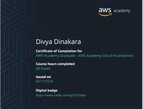 Awscertified Cloudfoundations Cloudcomputing Careergrowth Divya D