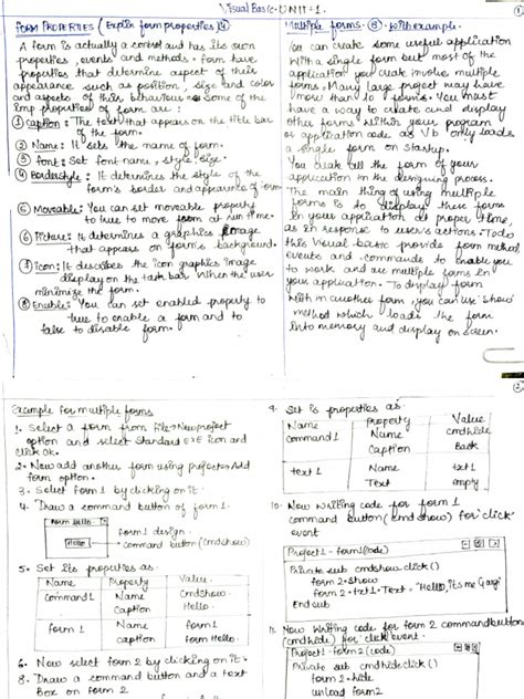 Visual Basics Notes Pdf