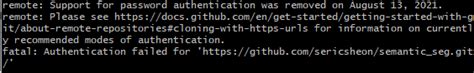 Github Git Push Can Saying Authentication Failed Even Though I Am