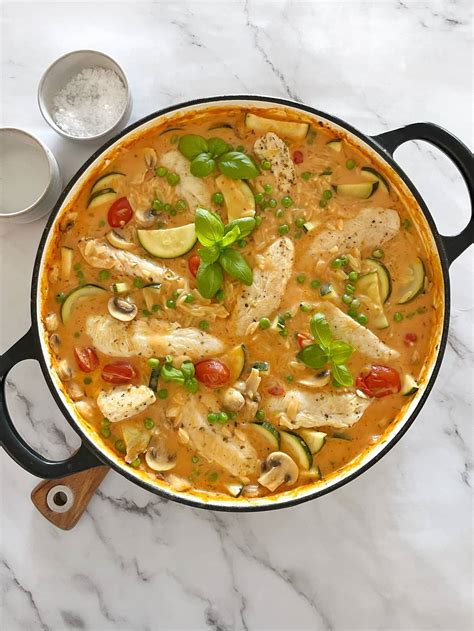 One Pot Creamy Tomato Risoni With Chicken My Nutrition Creative