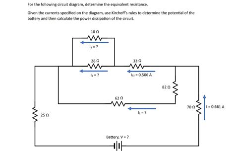 Solved For The Following Circuit Diagram Determine The