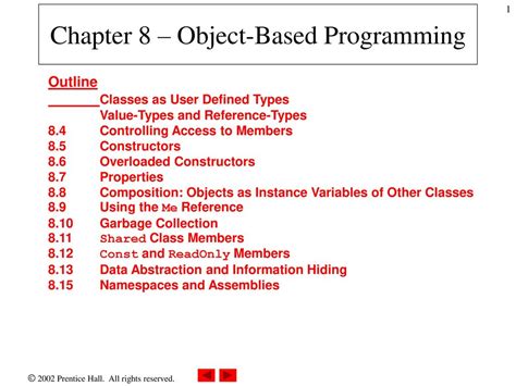 Chapter 8 Object Based Programming Ppt Download