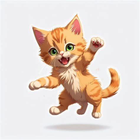 Scared Cartoon Kitten Stable Diffusion Online