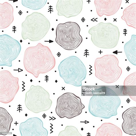 나무의 손으로 그려진된 부족 완벽 한 패턴을 잘라냅니다 원형 나무 배경입니다 나무 반지입니다 최신 유행 디자인 요소 동심성에