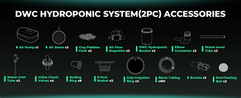 Black Friday Dwc Hydroponic System Kit With 2 Buckets Mars Hydro
