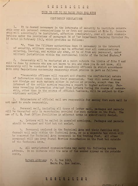 Manhatten Project Secrecy Los Alamos Historical Society