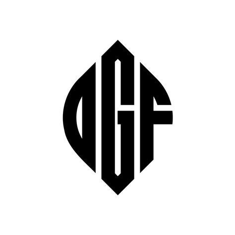 Ogf Circle Letter Logo Design With Circle And Ellipse Shape Ogf