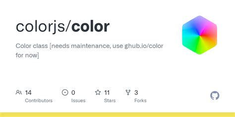 GitHub Colorjs Color Color Class Needs Maintenance Use Ghub Io Color For Now