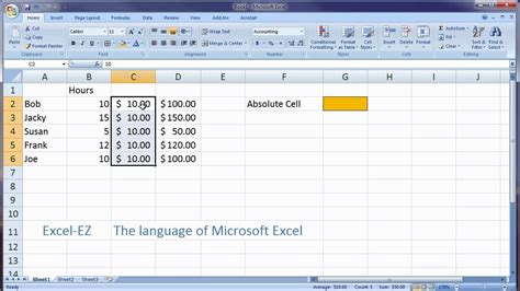 Absolute Cell Reference Youtube
