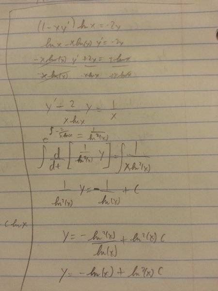 Diff Eq Linear Eq Method I Can T Find The Mistake I Made