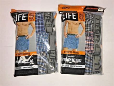 Life Authentic Apparel Woven Boxers 6 Pack Ebay