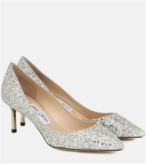 Jimmy Choo Romy 60 Glitter Pumps In Metallic Lyst
