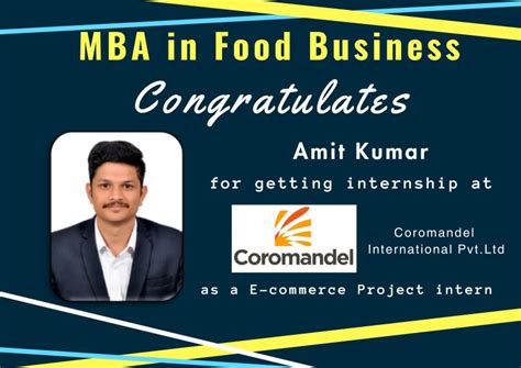 Amit Kumar Deshmukh On Linkedin Thankyou Mba Food Business Vedamurthy Kb Sir Ujwal Raju Madam