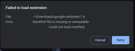 Error Loading Unpacked Extension In Chrome Issue Ibit To Google