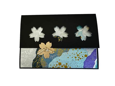 Japanese Chiyogami With Sakura Cut Greeting Cards Set Of 3 Sak Etsy