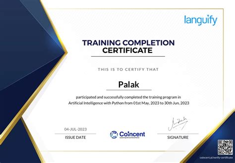 Ai Python Certified Palak Budhiraja