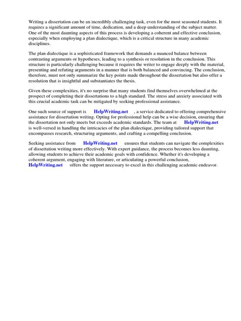 Conclusion Dissertation Plan Dialectique Pdf Thesis Science