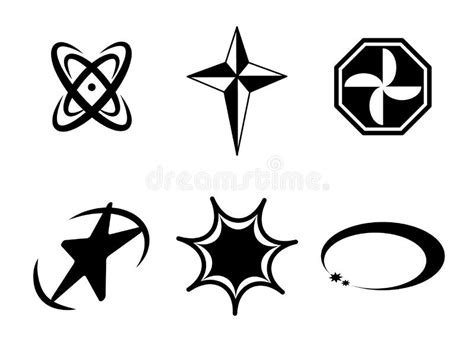Set Y2k Stars And Retro Futuristic Graphic Elements Vector