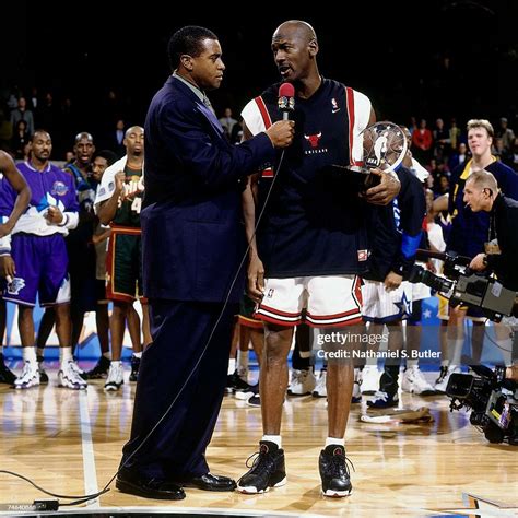 Sportscaster Ahmad Rashad Interviews 1998 All Star Mvp Michael Jordan