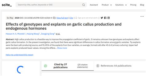 Effects Of Genotypes And Explants On Garlic Callus Production And