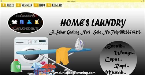 Aplikasi Laundry Berbasis Dekstop Menggunakan Java Netbeans Gratis