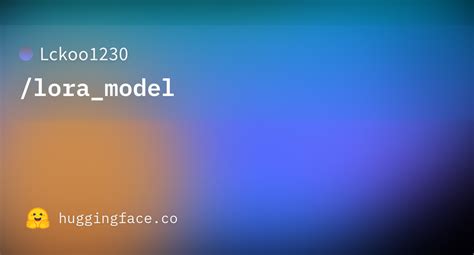 Lckoo1230 Lora Model · Hugging Face