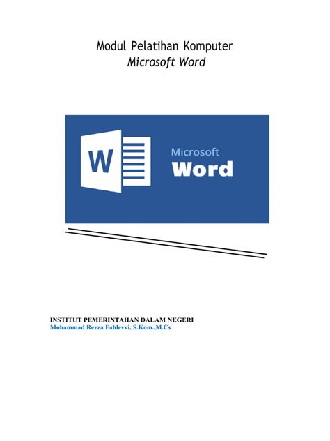 Modul Pelatihan Komputer Microsoft Word 1 Pdf