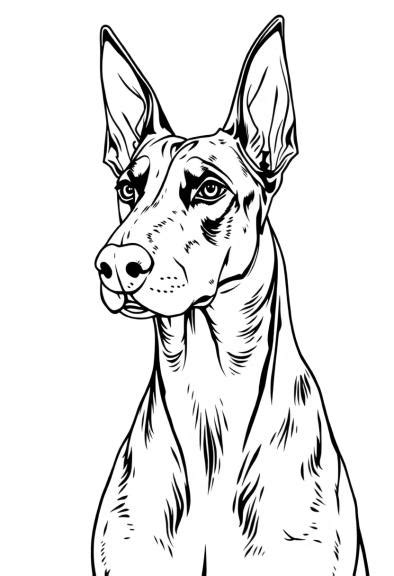 Doberman Coloring Pages 4 Free Printables ColoringMaker