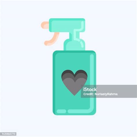 Ikon Semprot Terkait Dengan Simbol Laundry Gaya Datar Desain Sederhana