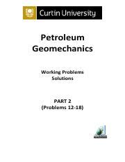 Petroleum Geomechanics Worked Problems Part Solutions Pdf Petroleum