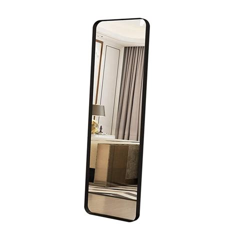 Espejo Decorativo Rectangular Cuerpo Entero De Pared Marco Negro — Idco