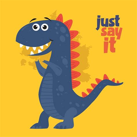 Premium Vector Cute Dinosaur Cartoon Character Vector Illustration