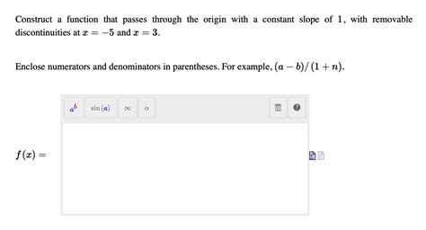 Solved Construct A Function That Passes Through The Origin