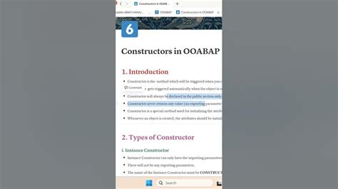 Constructors In Ooabap Oops Abap Part 5 Youtube