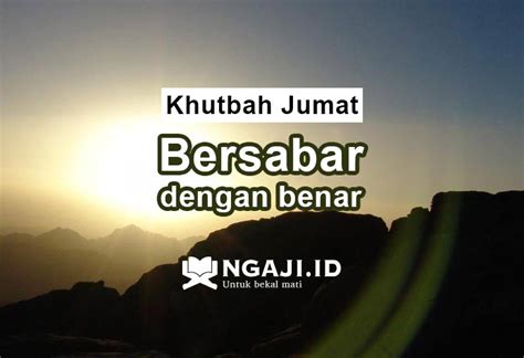 Teks Khutbah Singkat Tentang Sabar