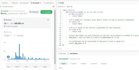 Leetcode Construct K Palindrome Strings Nuttaphat Arunoprayoch — Software Engineer Full