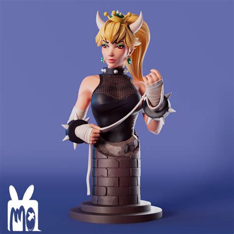 🍑 Peach Bowsette Fanart Garage Kit・ 3d File For 3d Printing・cults