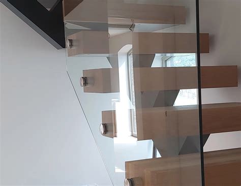 Staircase Glass Banisters Clear Frosted And Tinted Glass