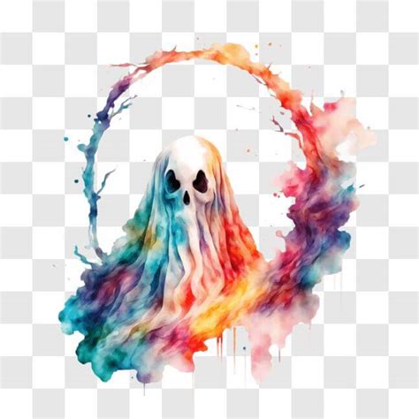 Baixe Fantasma Abstrato Salpicos De Tinta Coloridos PNGs Creative