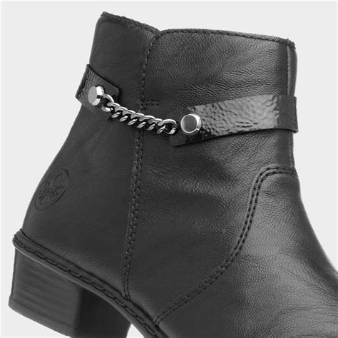 Rieker Womens Black Zip Ankle Boot 187031 Shoezone